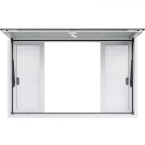 VEVOR Concession Window 53"x33", Aluminum Alloy Food Truck Service ...