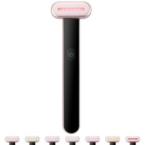 VEVOR Red Light Therapy Wand for Face, 7-Color LED Facial Wand Red ...