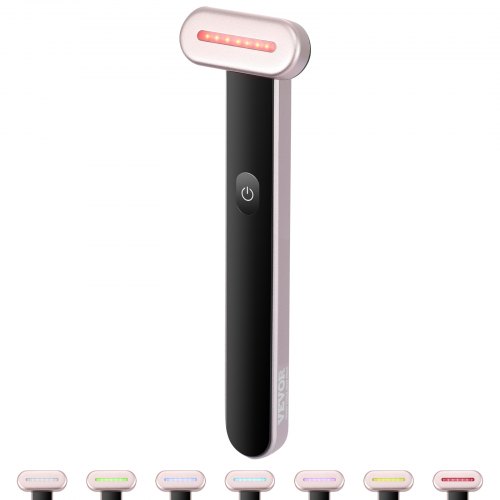 VEVOR Red Light Therapy Wand for Face, 7-Color LED Facial Wand Red ...