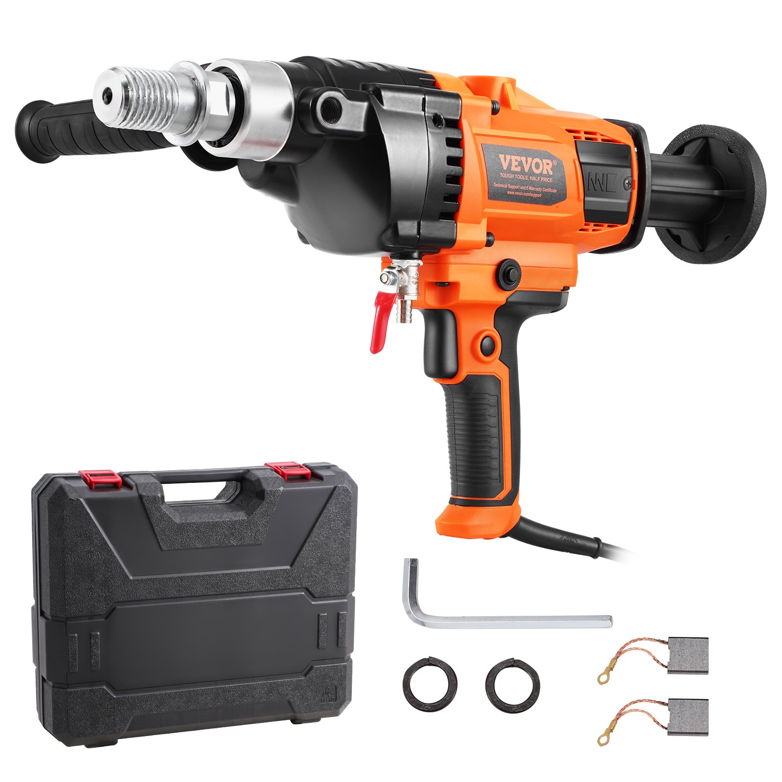 VEVOR Core Drill Machine 2.03-16 cm Dia 2000W Handheld Core Drill Rig ...