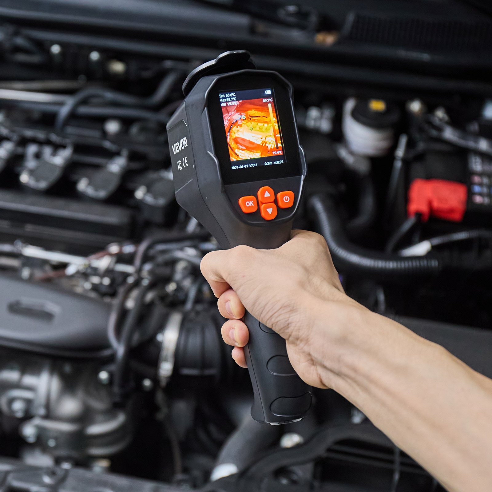 VEVOR Thermal Camera, TISR Super Resolution 240x180, Thermal Imaging ...