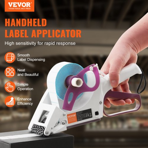 VEVOR Manual Label Applicator, 0.59-2.17 inches Label Width, 0.79-2.36 ...