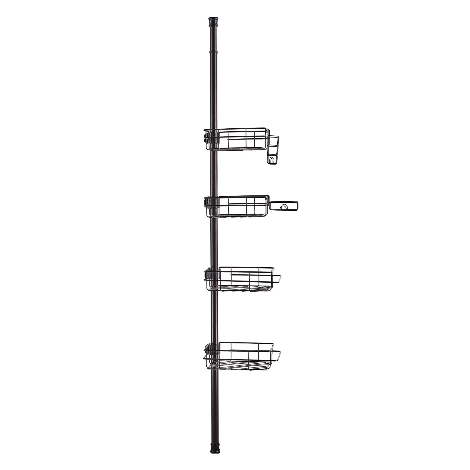VEVOR Shower Corner Caddy Tension Pole, 42" to 114" High, Multi ...