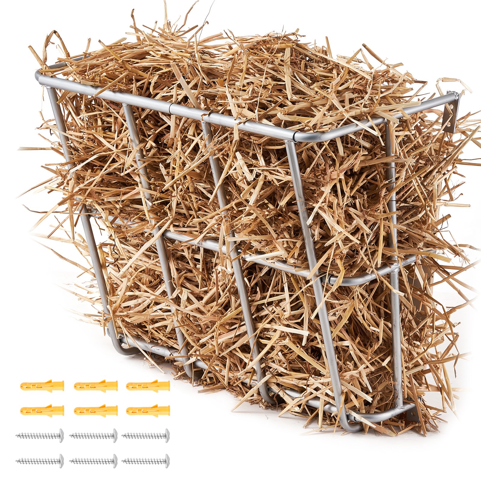 VEVOR Livestock Hay Feeder 18.5 Gallons Wall Mounted Goat Hay Rack for ...