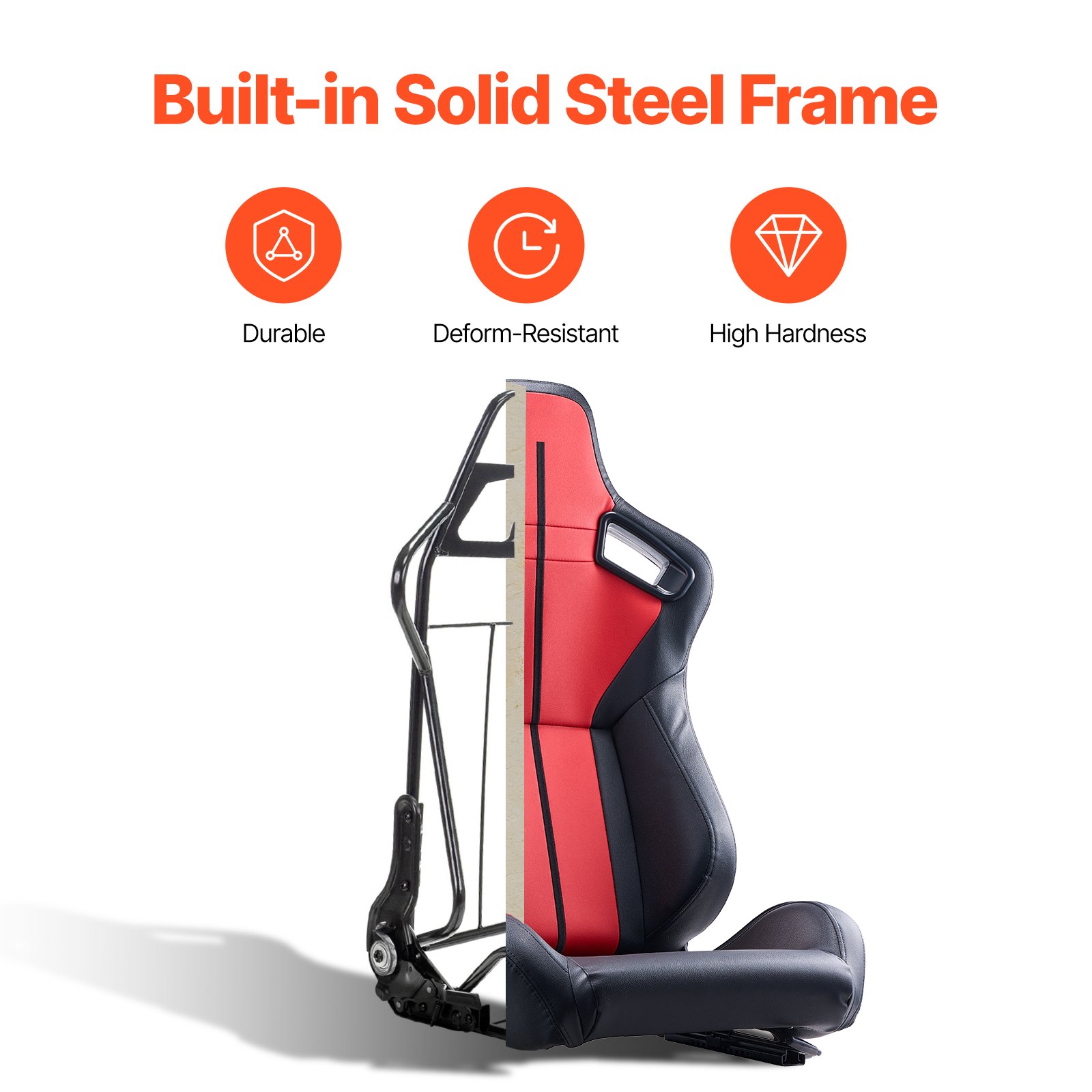 VEVOR Racing Seat, 2 Set, Adjustable Racing Cockpit with Wide Angle ...