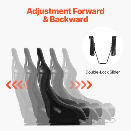 1 Set Racing Seat Integrated Racing Chair with Velour Fabric & Slider ...