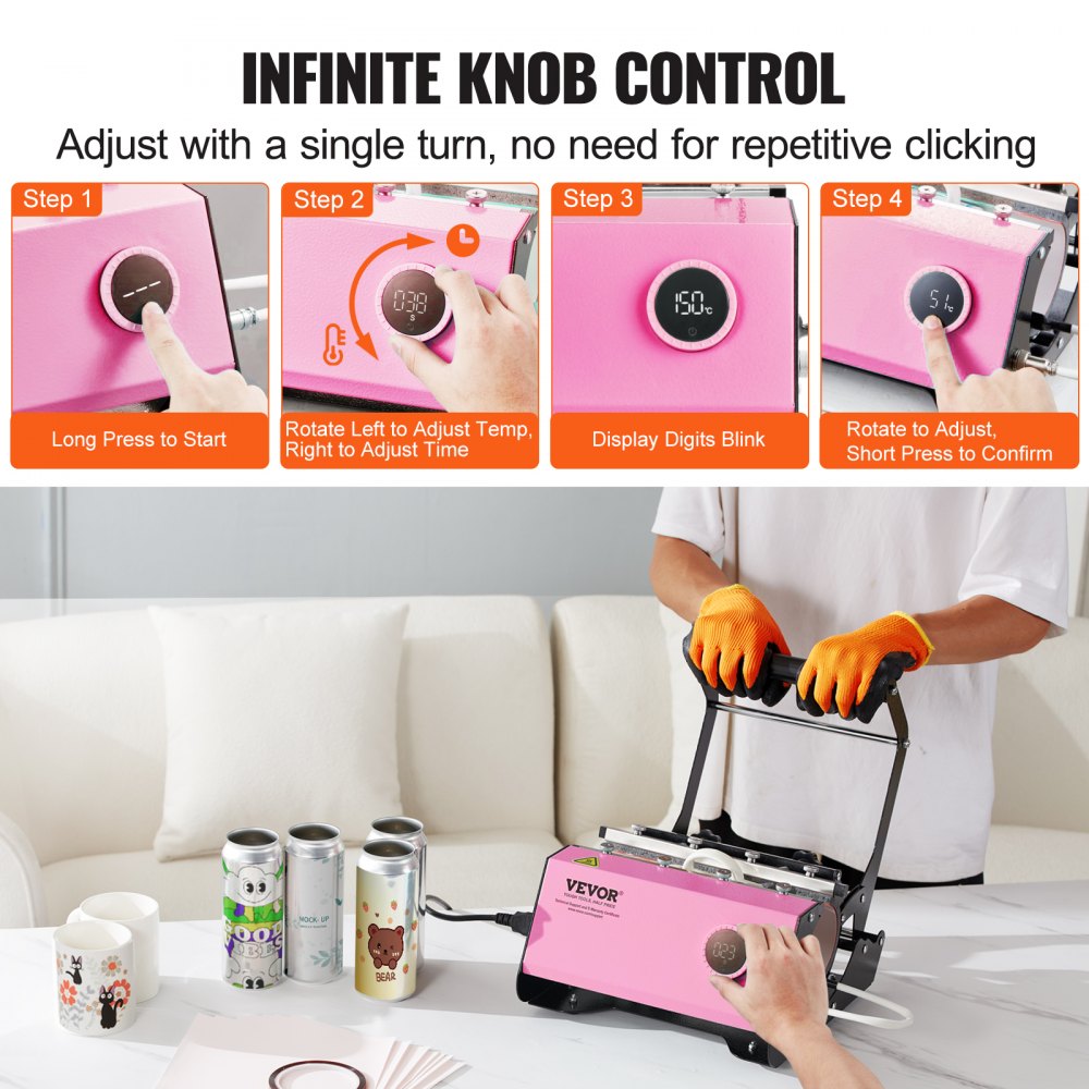 VEVOR Mug Heat Press, 11-30oz Tumbler Heat Press Machine, Sublimation ...