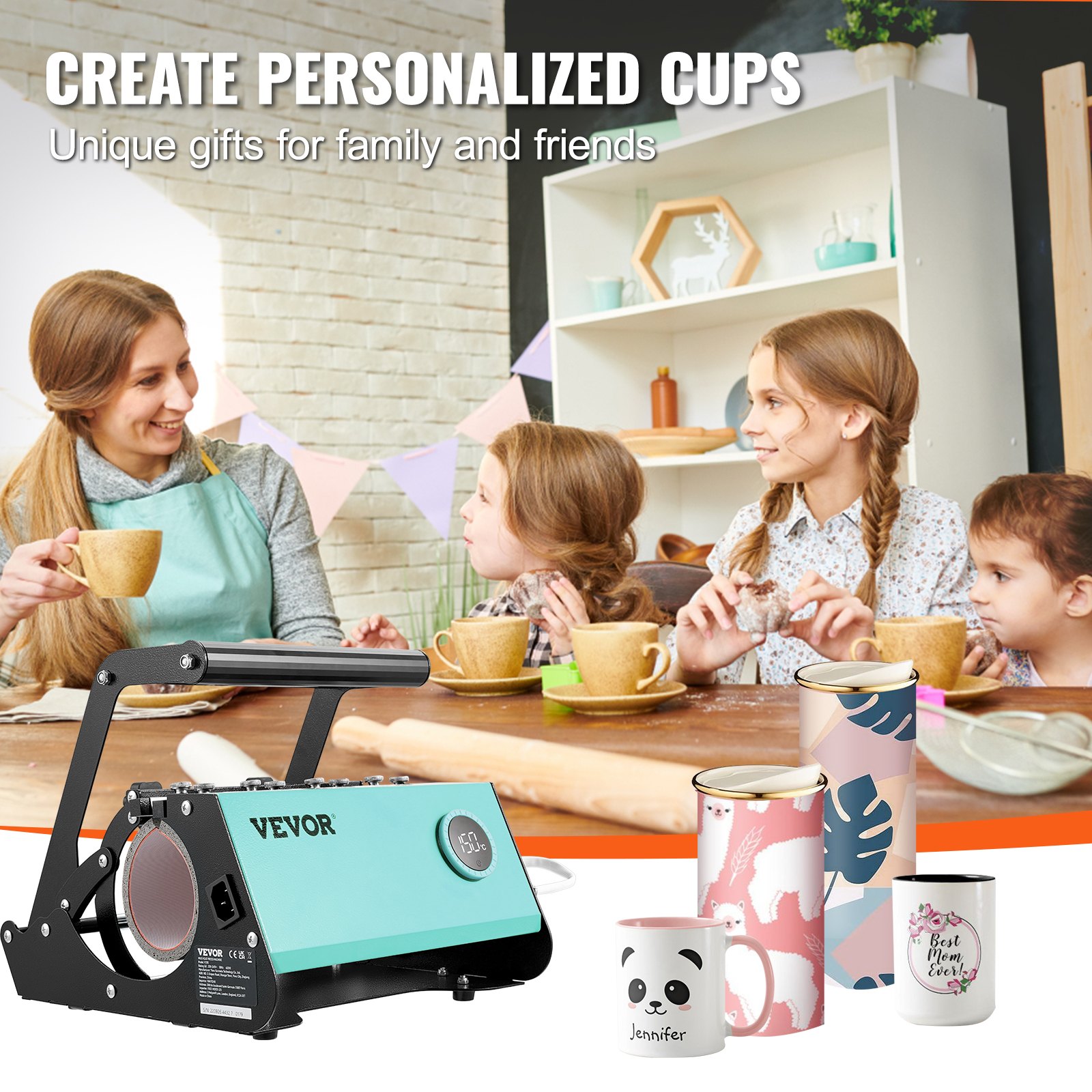 VEVOR Mug Heat Press, 11-30oz Tumbler Heat Press Machine, Sublimation ...