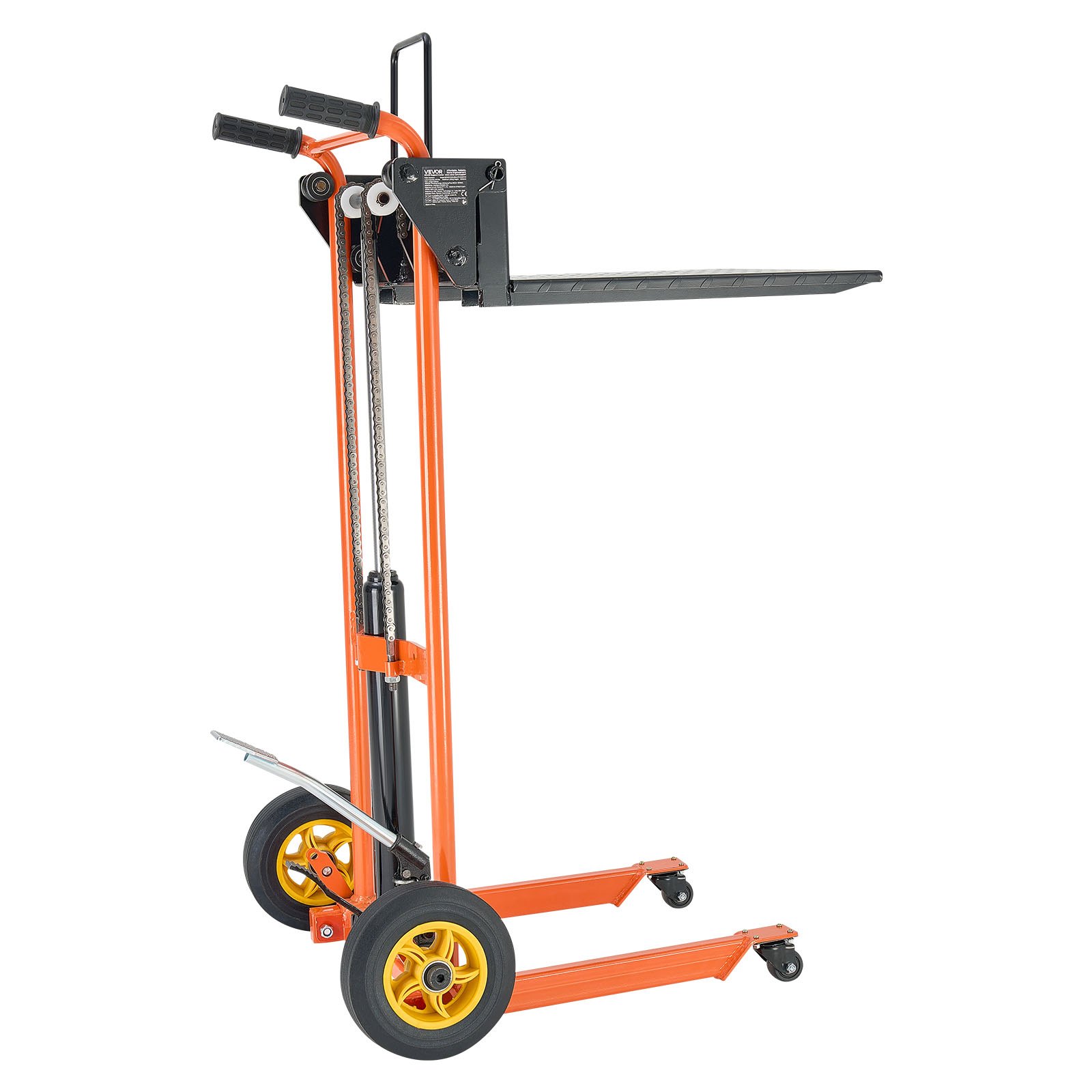 VEVOR Hydraulic Material Lift Winch Stacker, 450 lbs Load Capacity ...