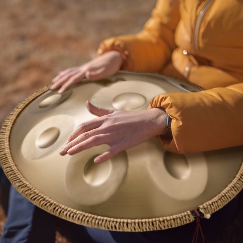 VEVOR Handpan Drum, 22 in & 9 Notes, D Minor Hand Drum, Hand Pan Drum ...
