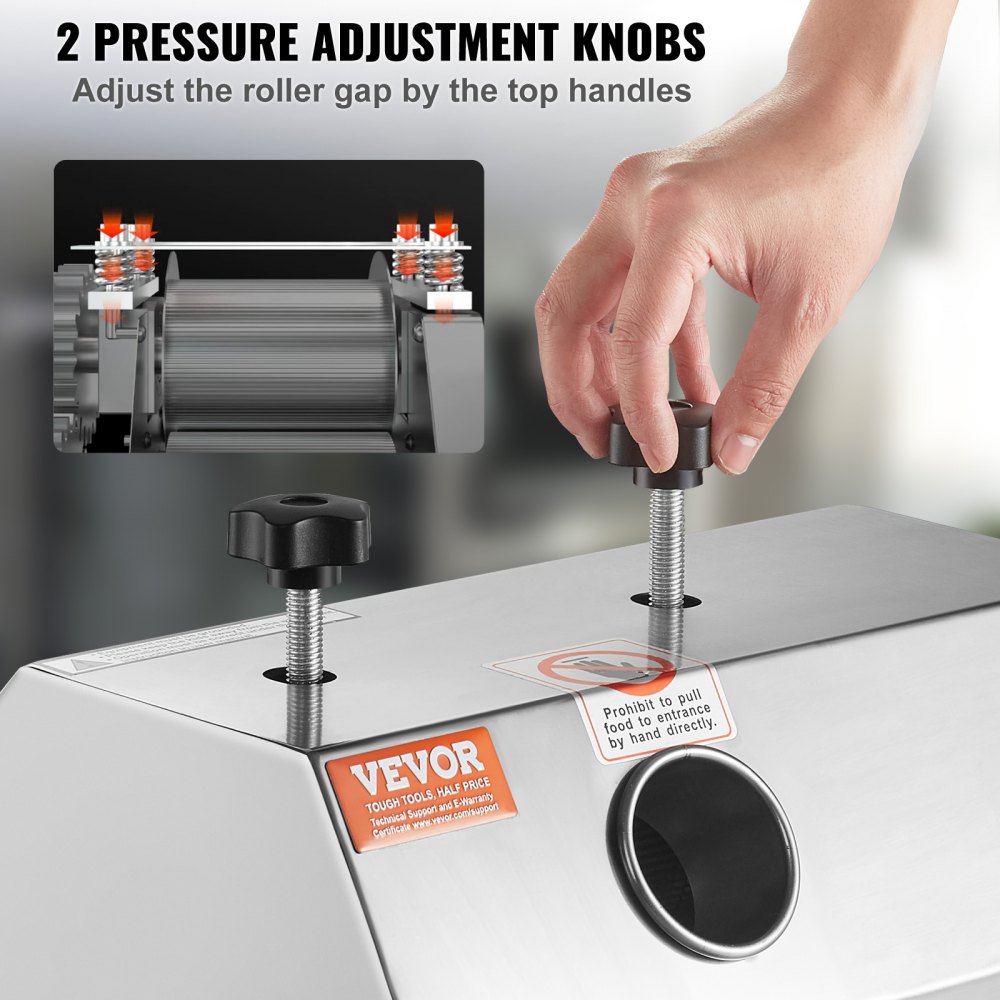 VEVOR Commercial Sugar Cane Juicer, 110LBS/H High Output Sugarcane ...