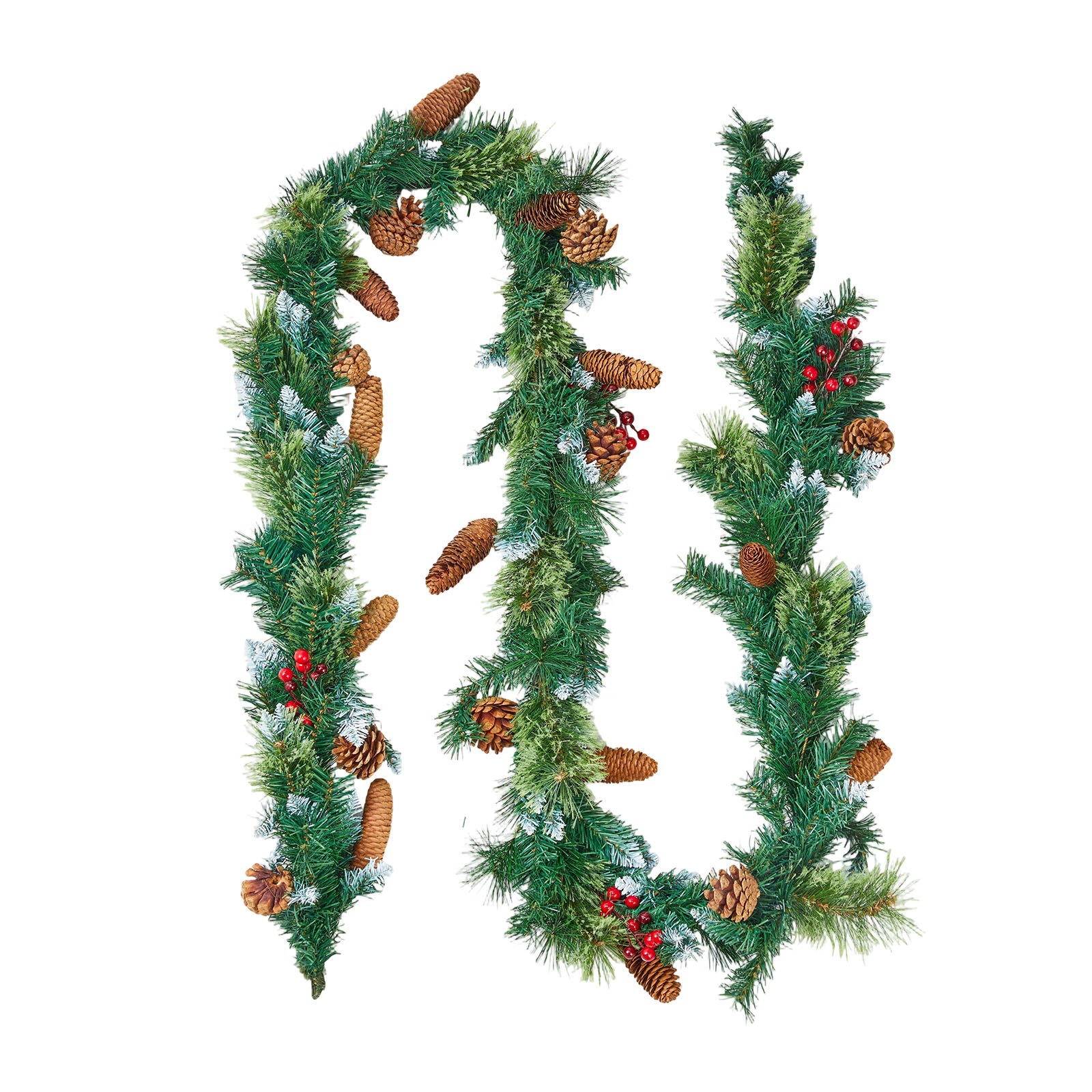 VEVOR Christmas Garland, 9-Ft Artificial Christmas Garland with Light ...