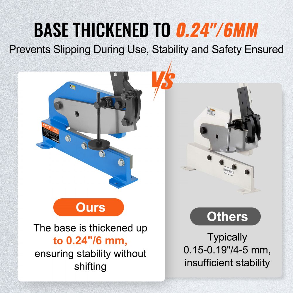 VEVOR 12" Manual Hand Plate Shear for Metal Sheet Processing, HS-12 ...