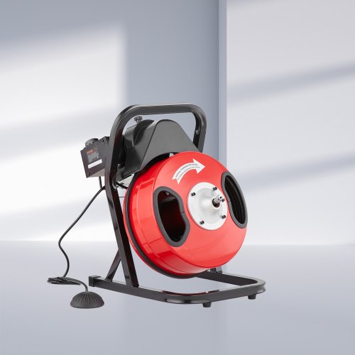 VEVOR Drain Cleaner Machine 50FT x 1/2Inch Manual Feed Snake Auger with ...