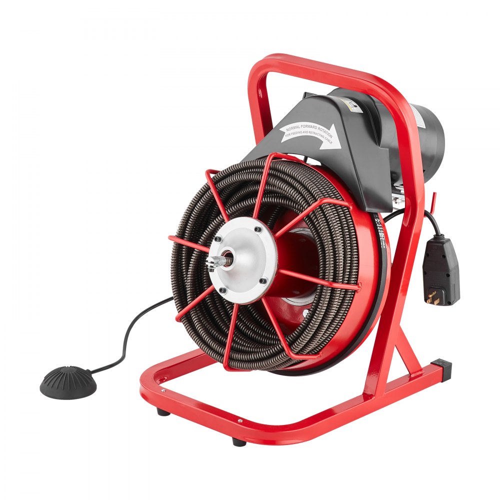 VEVOR Auger For Drain Cleaning - 75ft, 1/2" core cable