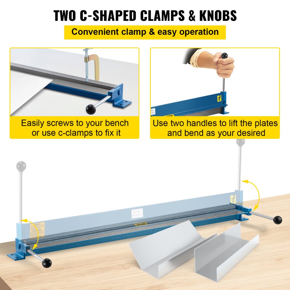 VEVOR Sheet Metal Brake 36 In. Metal Bender Brake 910 mm Length ...