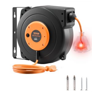 VEVOR Retractable Extension Cord Reel, 30 FT, Heavy Duty 16AWG/3C SJTOW ...