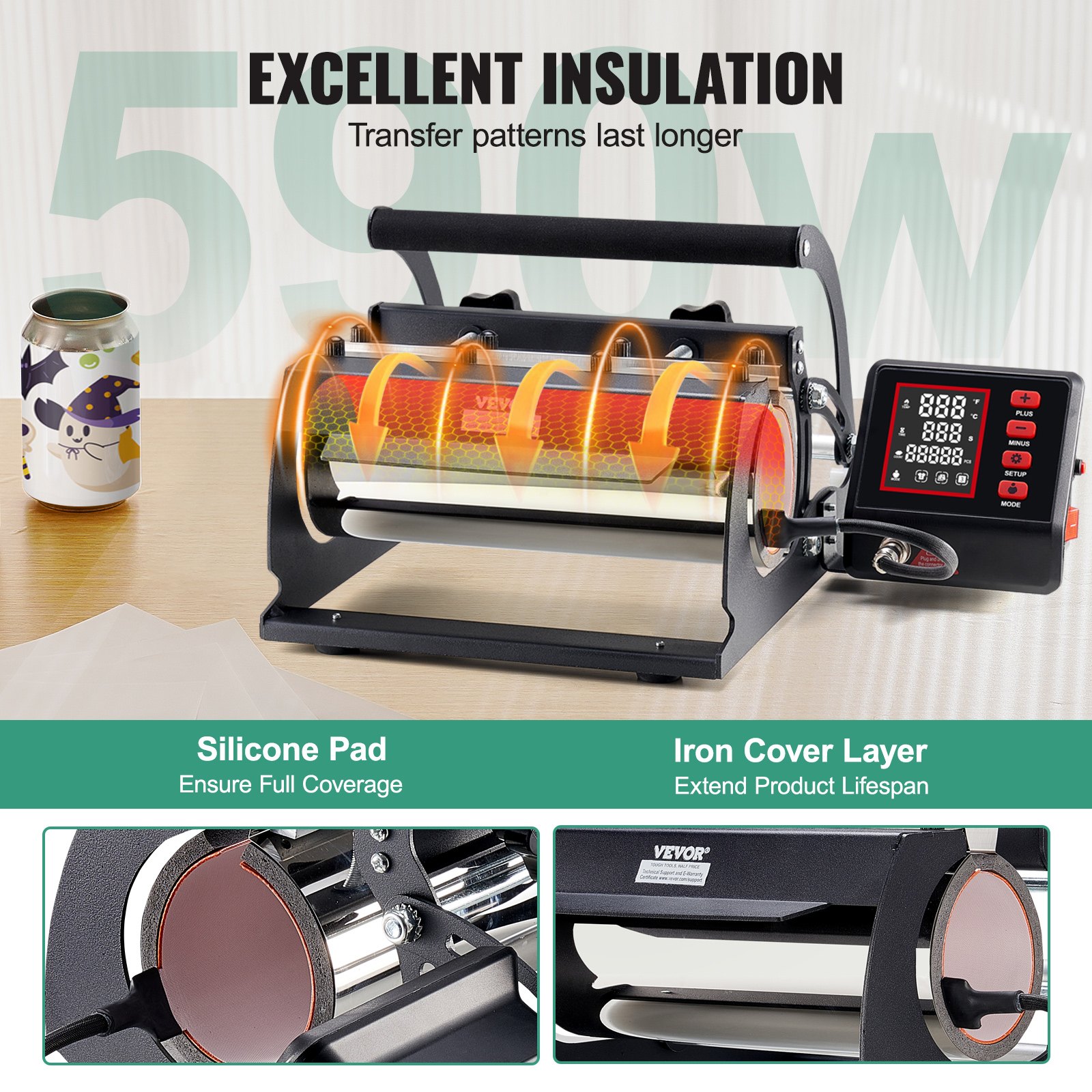 VEVOR Tumbler Heat Press Machine 11-30oz Mug Press Sublimation Tumblers ...