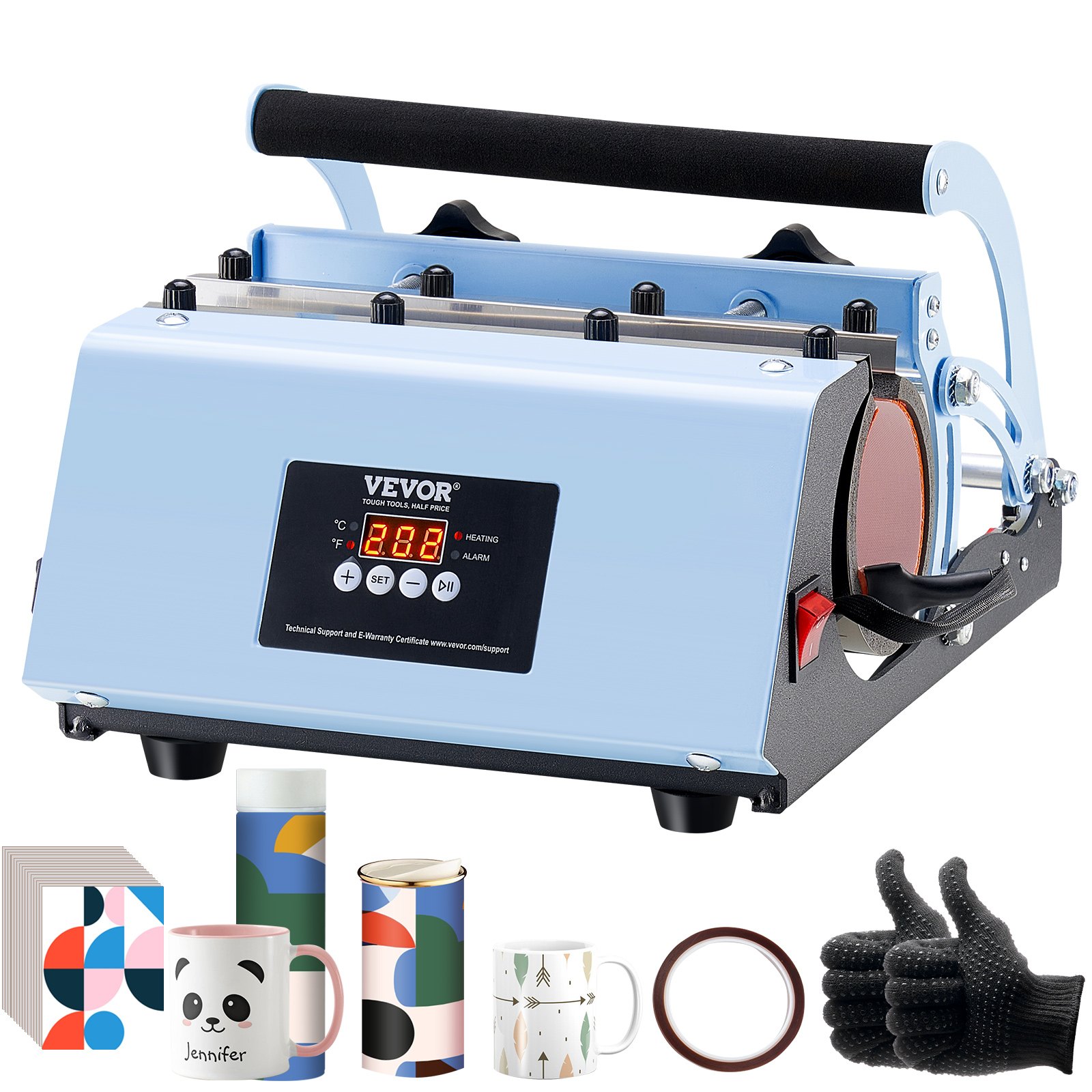 VEVOR Tumbler Heat Press Machine, 11-30oz Mug Press, Heat Up Fast and ...
