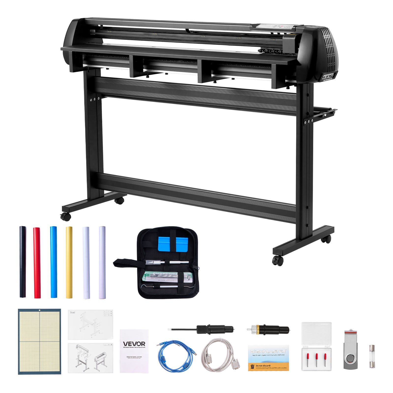 VEVOR Vinyl Cutter Machine, 53 inch Max Feed Width, Dual Blades ...