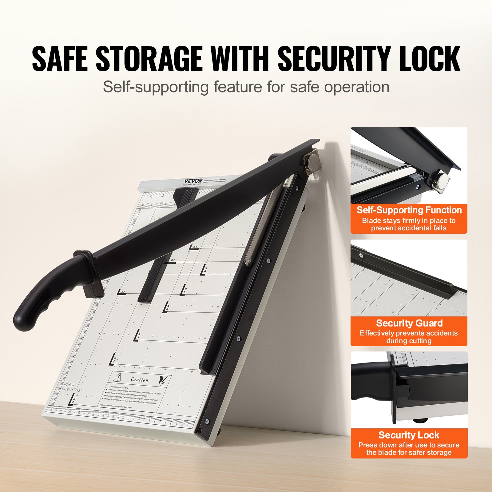 VEVOR Paper Cutter, Guillotine Trimmer, 15" Cut Length, 16 Sheets ...