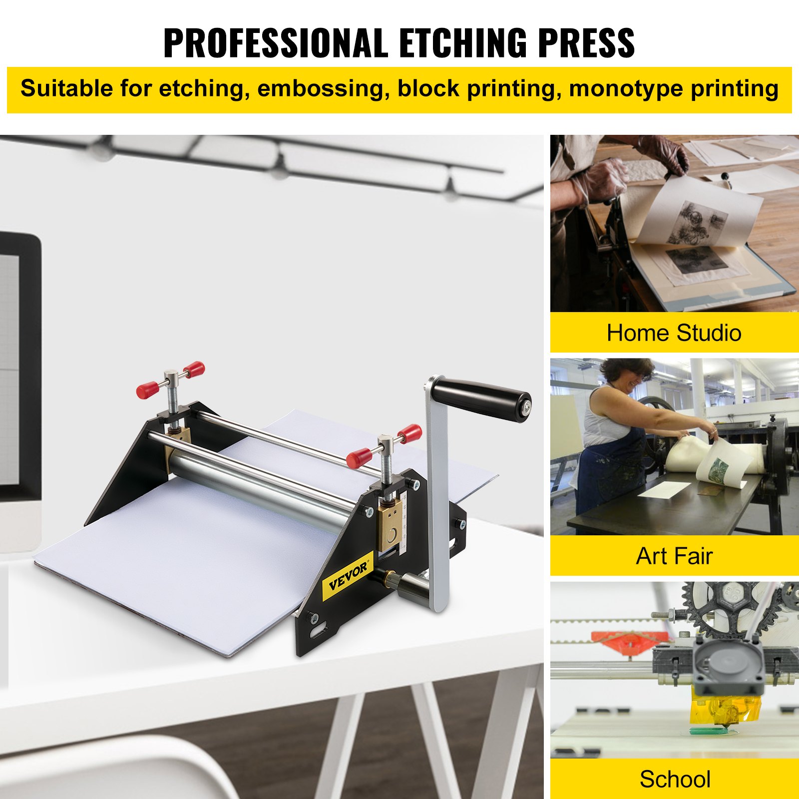 VEVOR Etching Printing Press Basic Etching Press 16" x 10" Printmaking ...