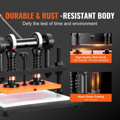 VEVOR Leather Cutting Machine, 10.2 x 5.9 in Embossing Plate Manual Die ...