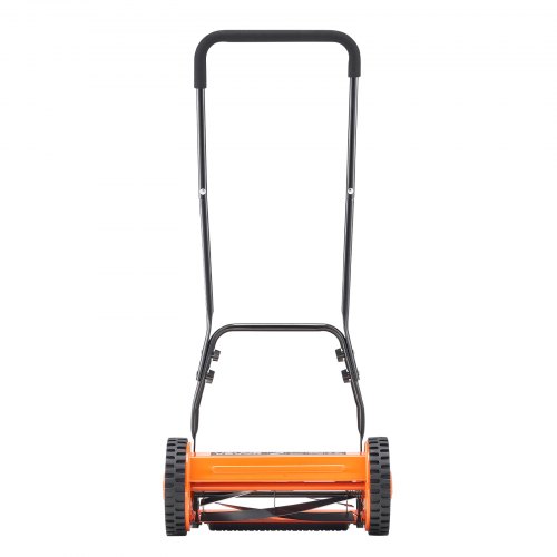 14" Manual Push Reel Lawn Mower 5-Blade Adjustable Height Grass Catcher ...