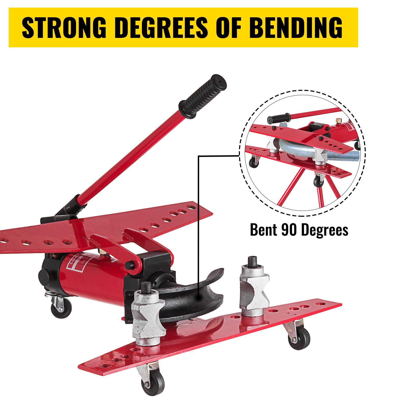 VEVOR Manual Pipe Bender Plumbers Tool 16T, Pipe Bending Machine 1/2-2 ...