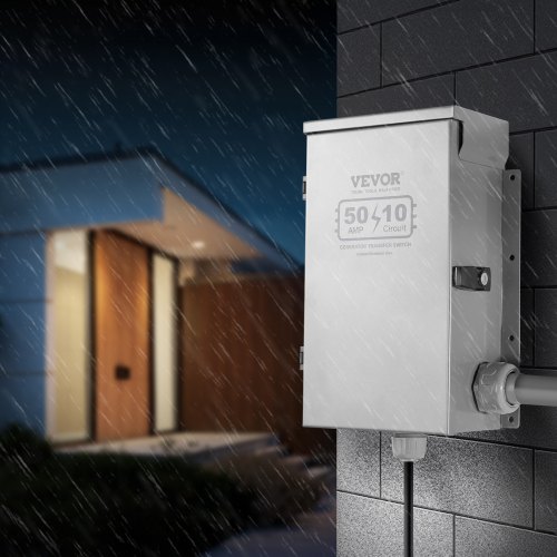 Manual Transfer Switch 50A Generator Transfer Switch Kit NEMA 3R 12500W ...