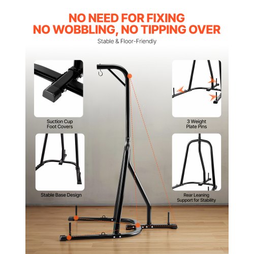 Heavy Duty Punching Bag Frame Boxing Punching Stand Steel for Gym ...