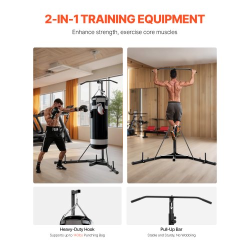 2 in 1 Heavy Duty Punching Bag Frame Boxing Punching Fitness Stand ...