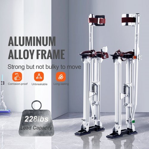 VEVOR Drywall Stilts, 24''-40'' Adjustable Aluminum Tool Stilts with ...