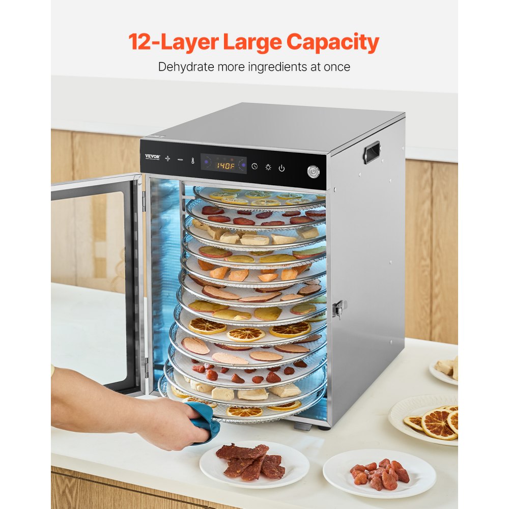 VEVOR’s Stainless Steel Food Dehydrator - 12 Rotary Trays