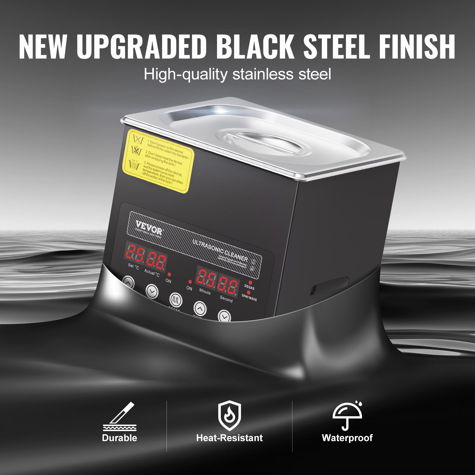 VEVOR 2L Ultrasonic Cleaner, 60W Digital Ultrasonic Cleaning Machine ...