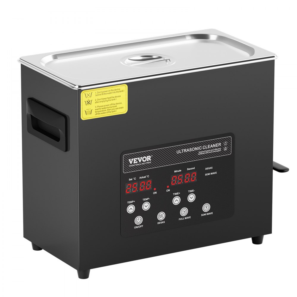 VEVOR 6L Sonic Cleaner, 110W Digital Ultrasonic Cleaning Machine with ...