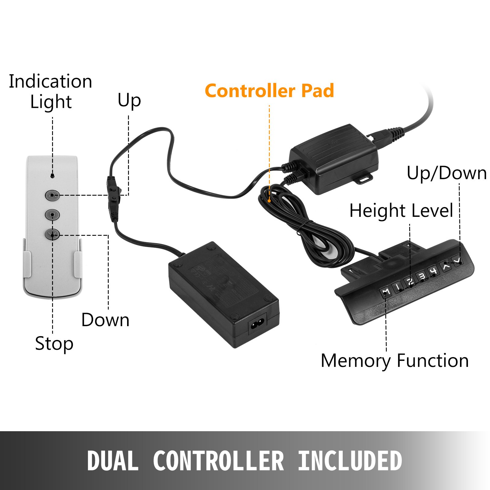 VEVOR Motorized TV Lift Stroke Length 39.4 Inches Motorized TV Mount ...