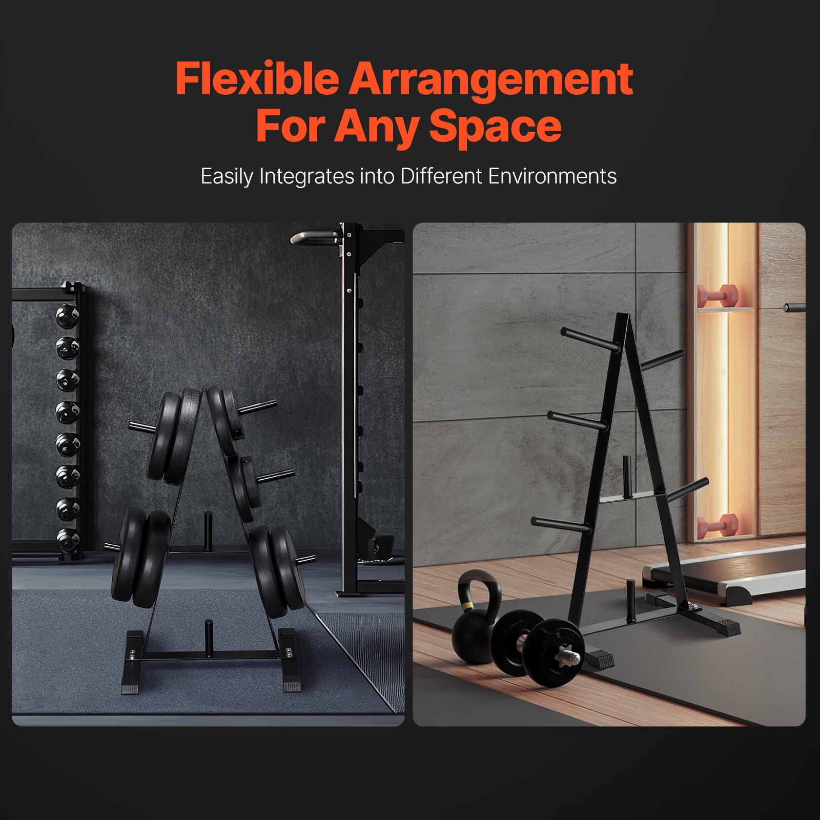 VEVOR A Frame Weight Rack – 500 lbs Capacity, 1-Inch Plates