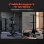 Vertical Weight Plate Rack Home Gym Barbell Storage with Wheels 1000 ...