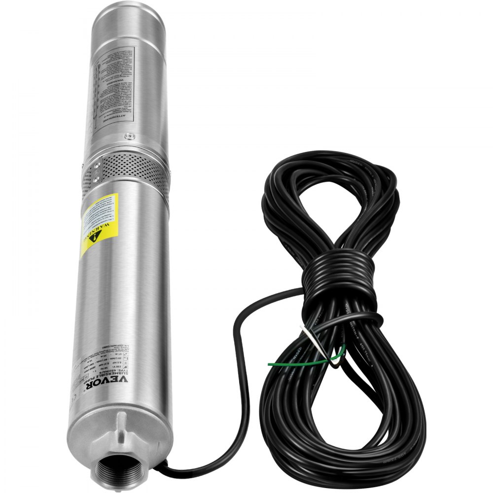 VEVOR Deep Well Submersible Pump, 2HP/1500W 230V/60Hz, 37GPM Flow 427 ...