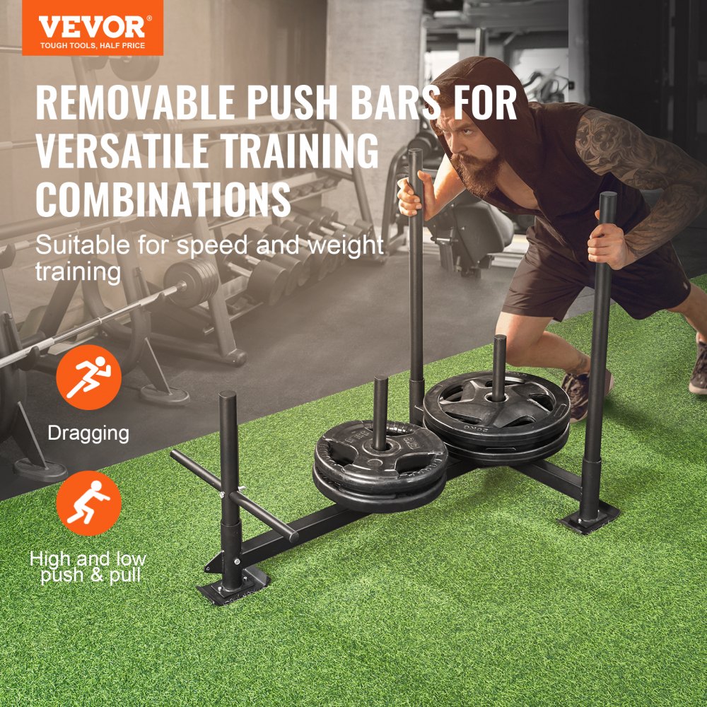 VEVOR Weight Training Sled, Pull Push Power Sled with Handle, Fitness ...