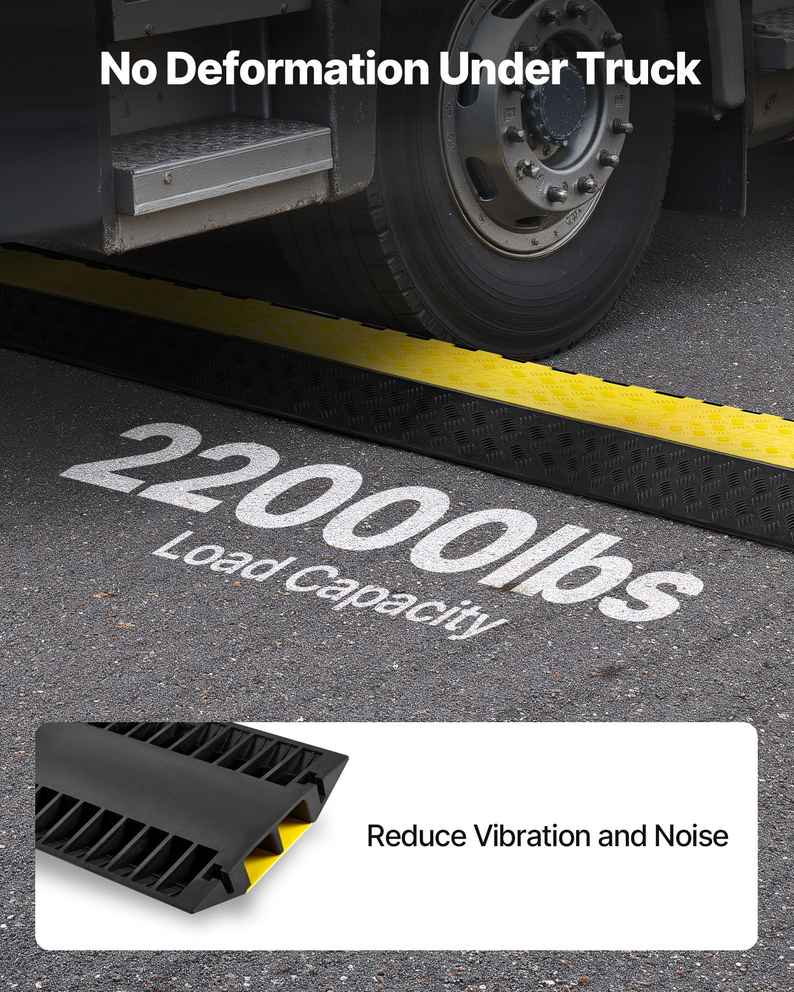 VEVOR 2 Channel Cable Protector Ramp - 22000lbs