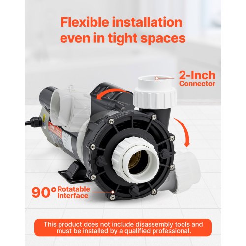 3 HP SPA Pump 2-Speed Hot Tub Circulation Pump with 2-Inch Intake 48 ...