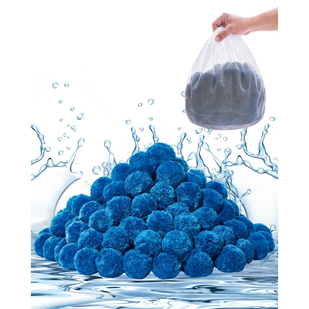 VEVOR Pool Filter Media Balls – 1.5 Lbs, Blue Fiber