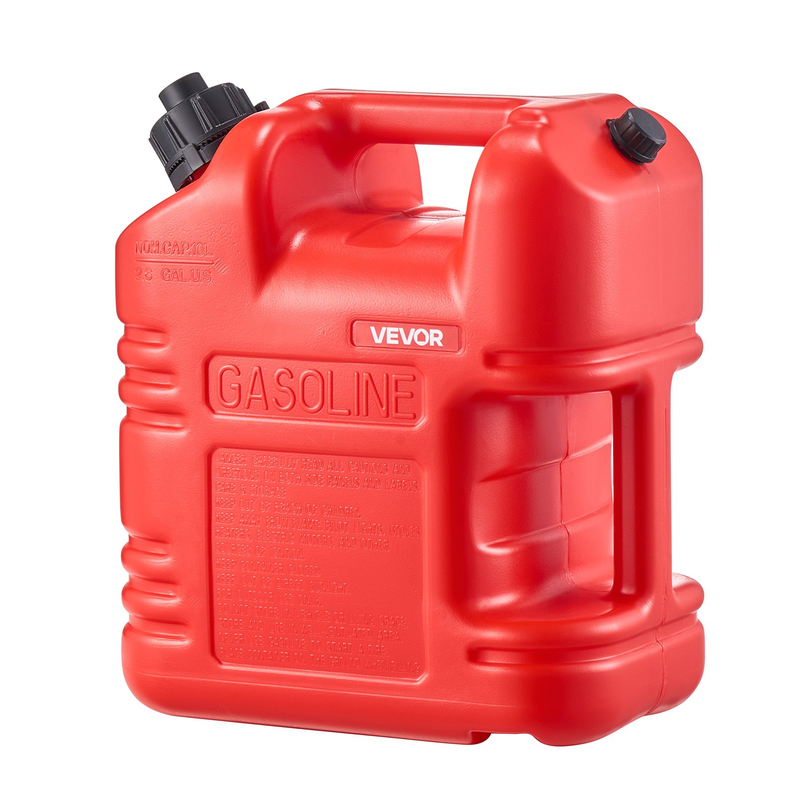 VEVOR Fuel Container, 9.5 L, Gas Tank with Spout & Clear Scale, 15 L ...