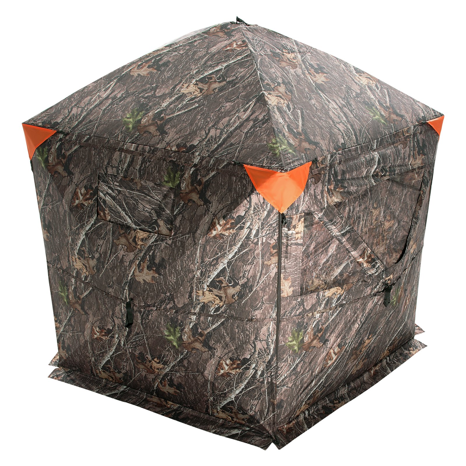 VEVOR Hunting Blind, 288° See Through Ground Blind, 6-7 Person Pop Up ...