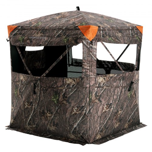 VEVOR Hunting Blind, 270° See Through Ground Blind, 1-2 Person Pop Up ...