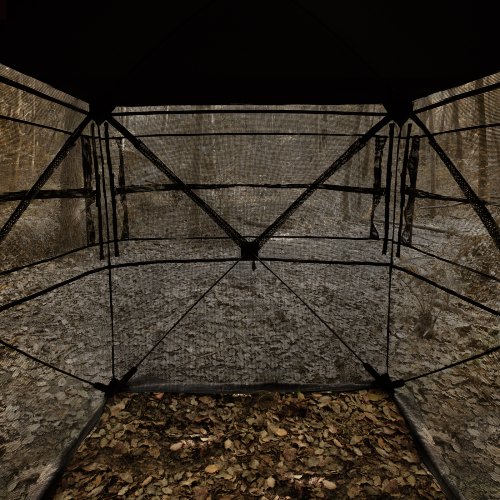 VEVOR Hunting Blind, 270° See Through Ground Blind, 2-3 Person Pop Up ...