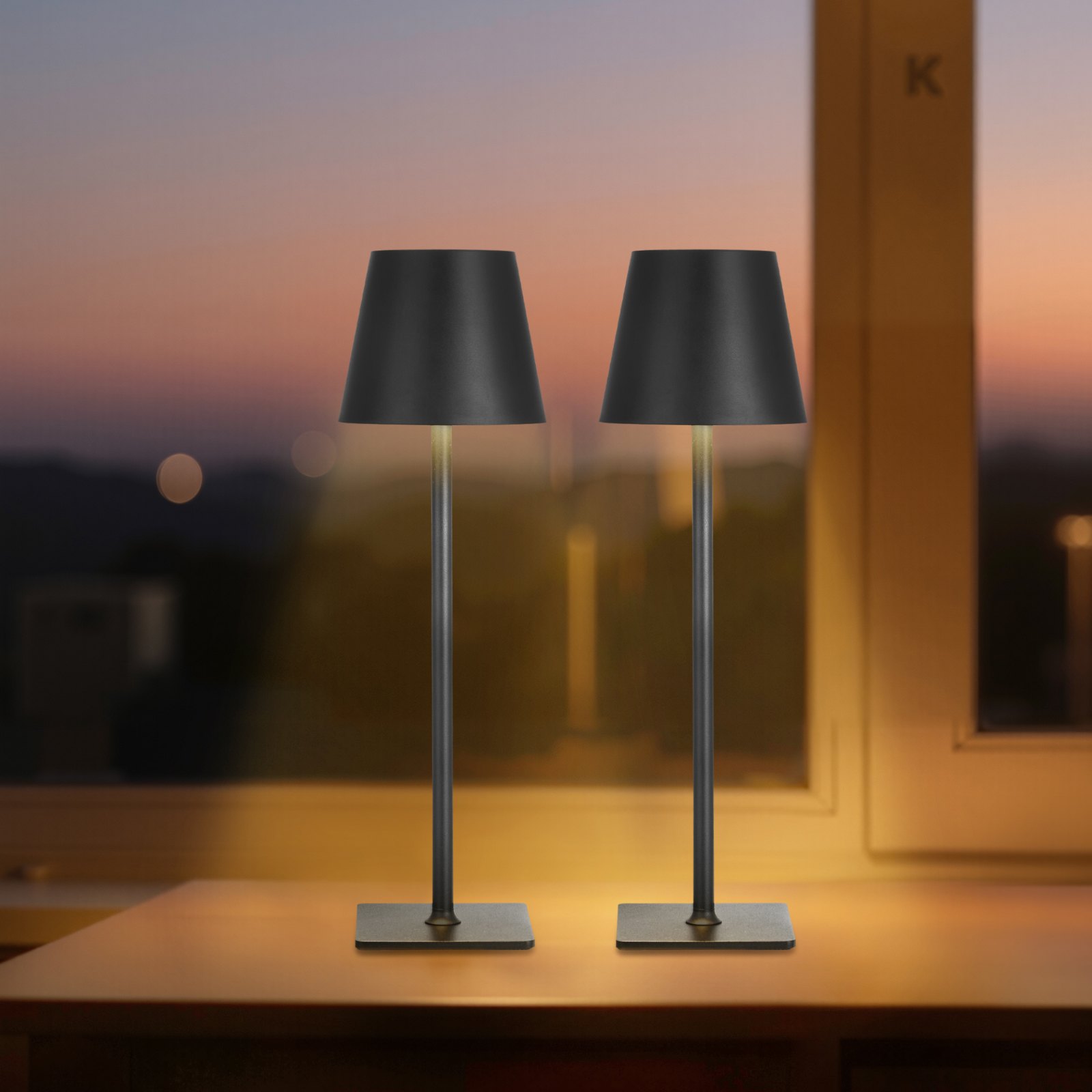 VEVOR Cordless Table Lamp, 2-Pack, 5200mAh Built-in Rechargeable ...