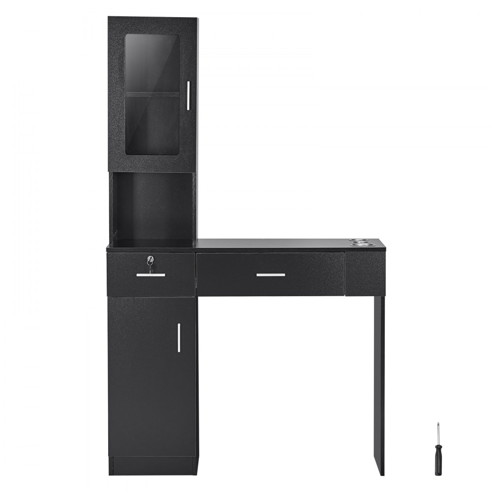 VEVOR Salon Workstation, Wall-Mounted Unit for Hair Professionals, Spa ...